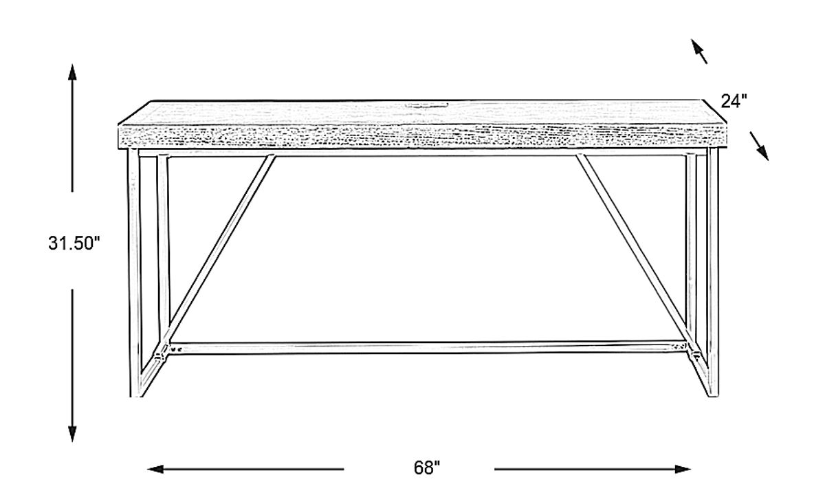 Taylor Trace Tobacco Dark Wood Credenza | Rooms to Go
