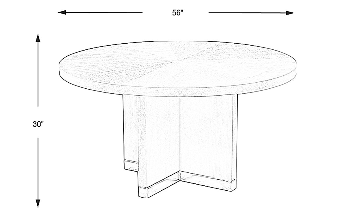 Taylor Trace White Round Dining Table - Rooms To Go