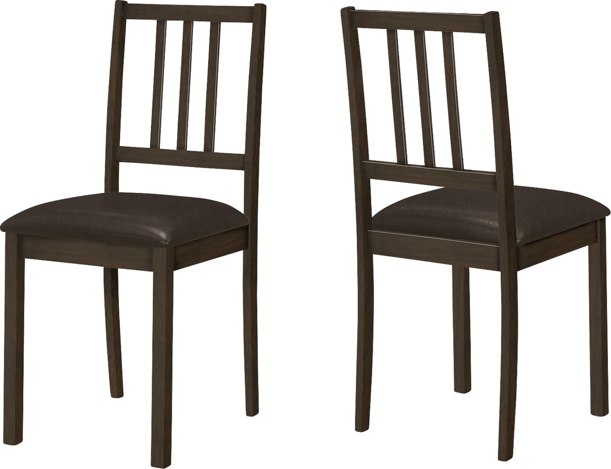Teegreen Brown Dark Wood Side Chair Set Of 2 Rooms To Go