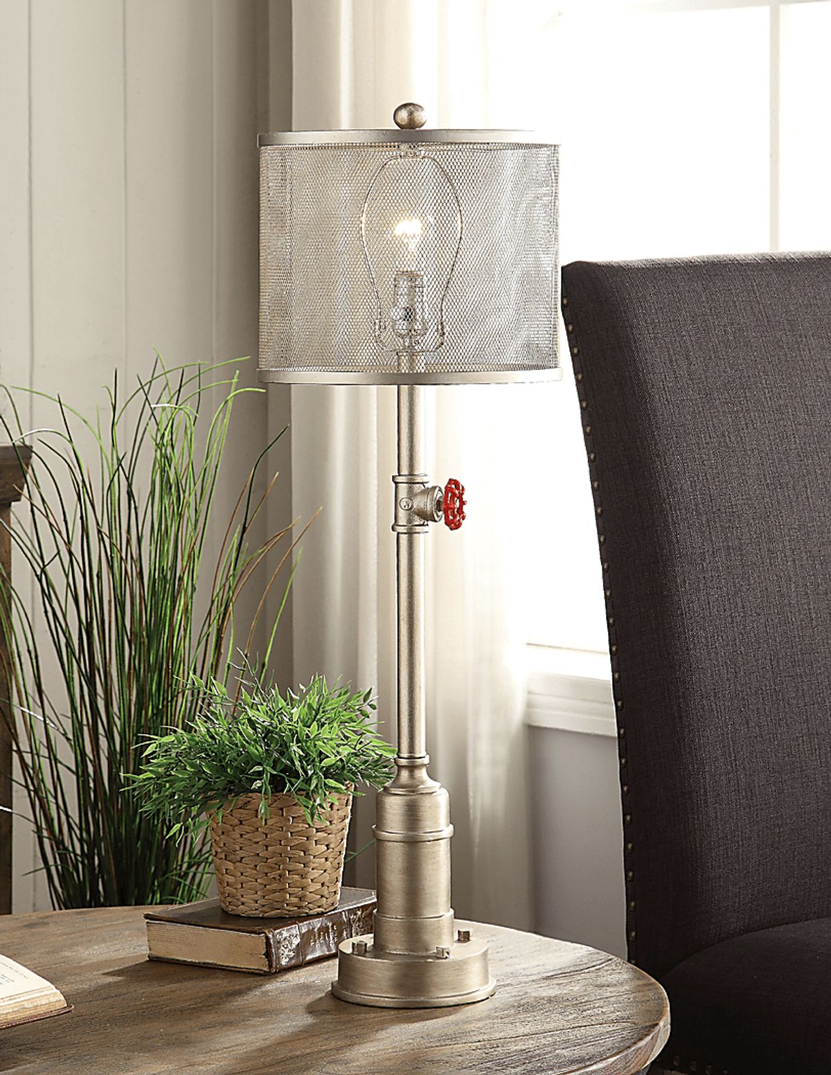 Tellerson Silver Gray Table Lamp, Set Of 2 | Rooms to Go