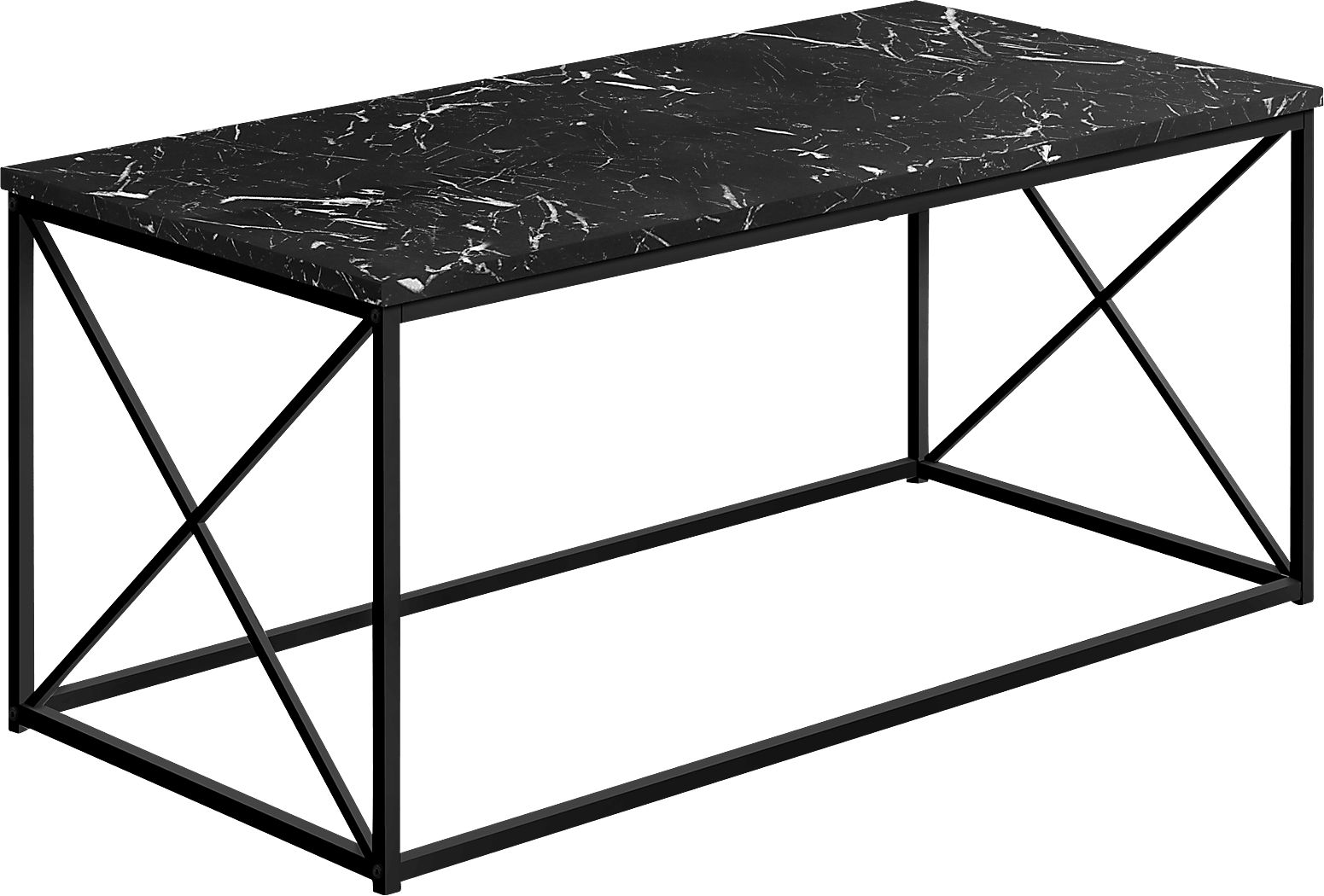 Tellstone Black Marble Cocktail Table - Rooms To Go