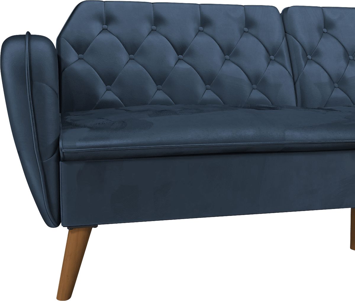 Telora II Blue Velvet Plush Futon | Rooms to Go