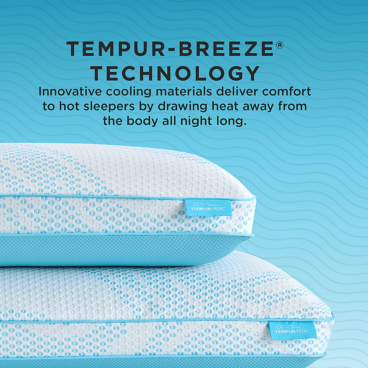 Tempur-Pedic Breeze Pro-Hi 2.0 Queen Pillow | Rooms to Go