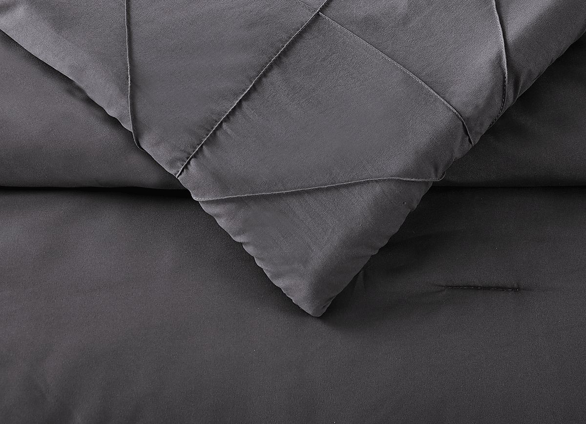 Tennystone Dark Gray Polyester Fabric Twin,Twin Extra Long Comforter ...