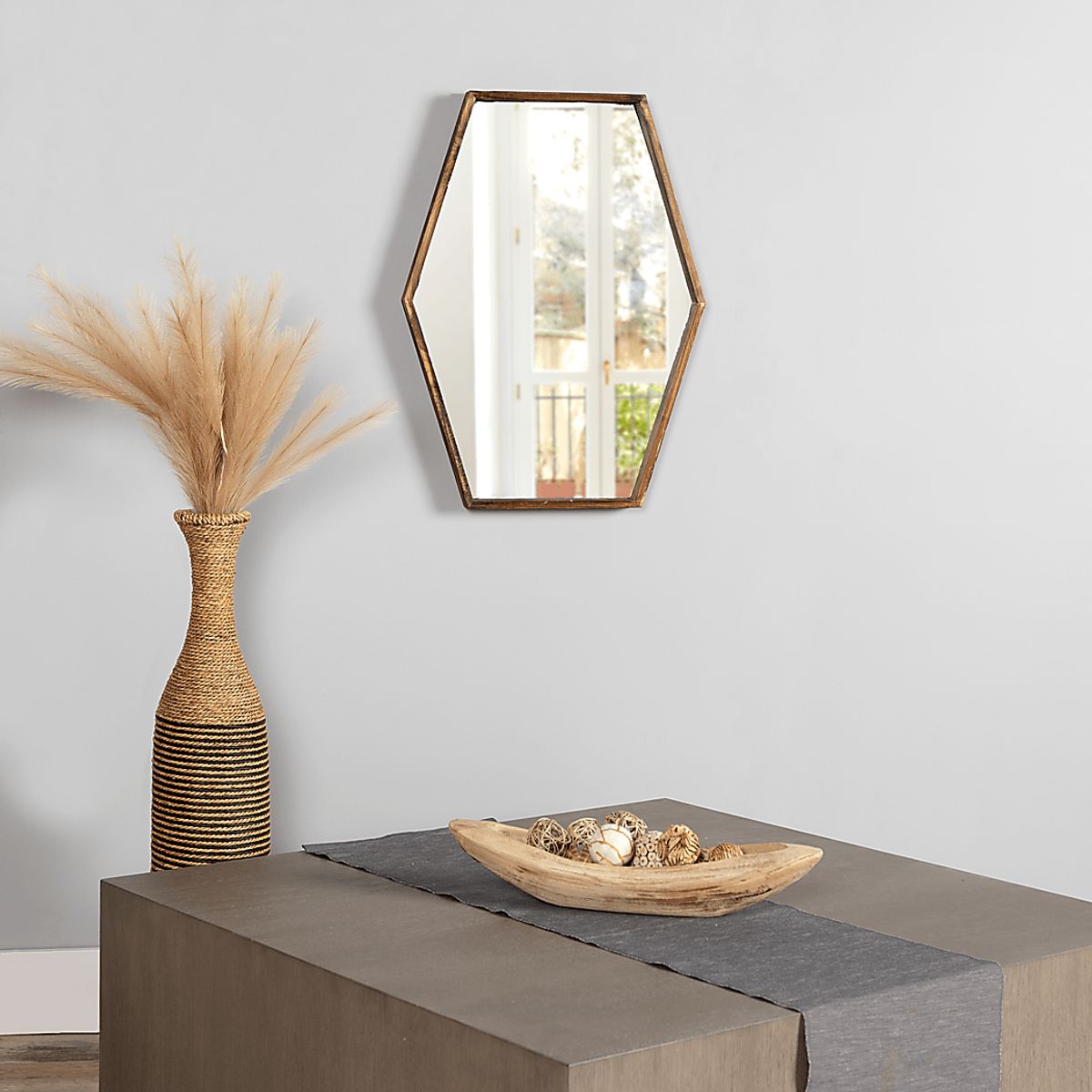 Teralyn Natural Beige,White Mirror | Rooms to Go