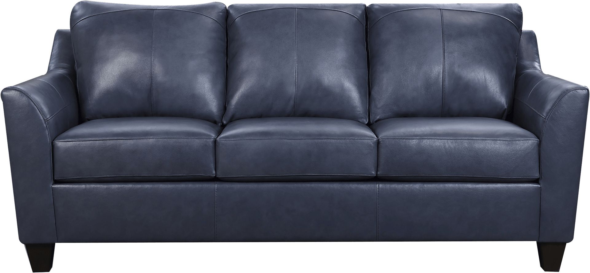 Teramo Chambray Blue Leather Sofa | Rooms to Go