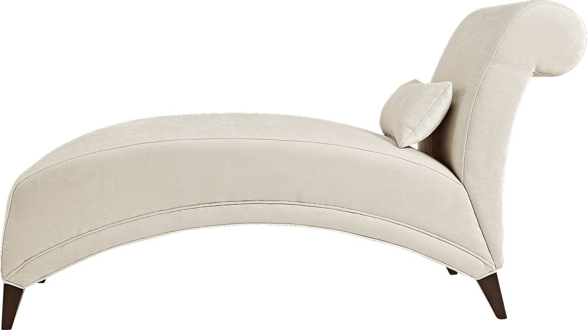 Teregram Cream Beige Polyester Fabric Chaise | Rooms to Go