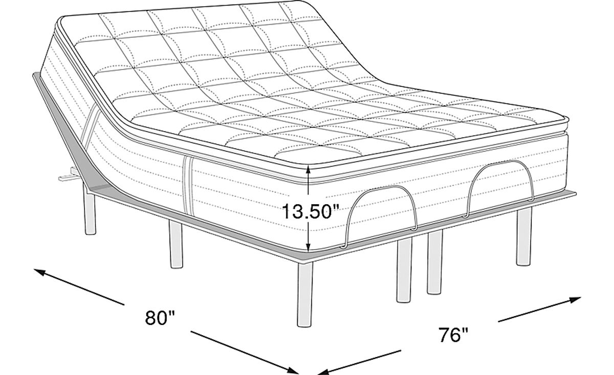 Therapedic Hybrid Ledo King Mattress With Baselogic Silver | Rooms to Go