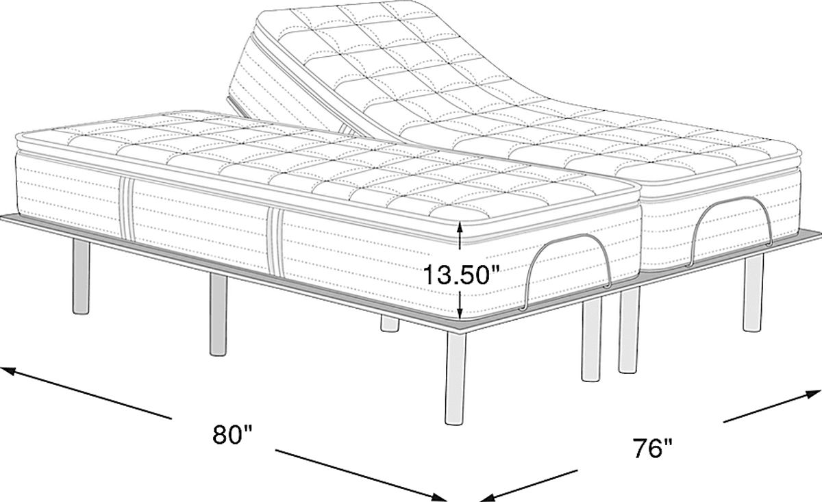 Therapedic Hybrid Ledo Split King Adjustable Mattress Set | Rooms to Go