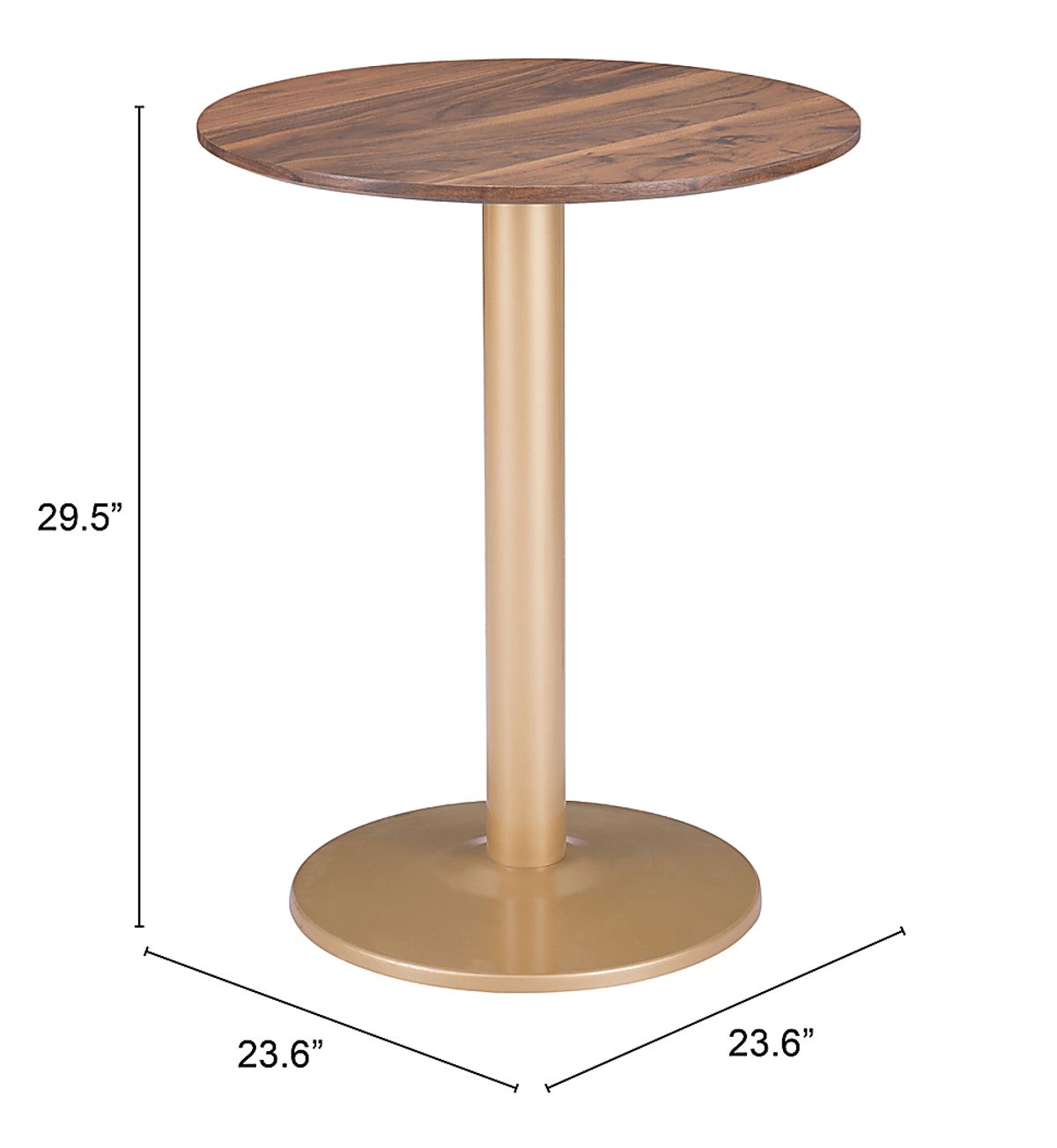 Thisbe Brown Dark Wood Bistro Table | Rooms to Go