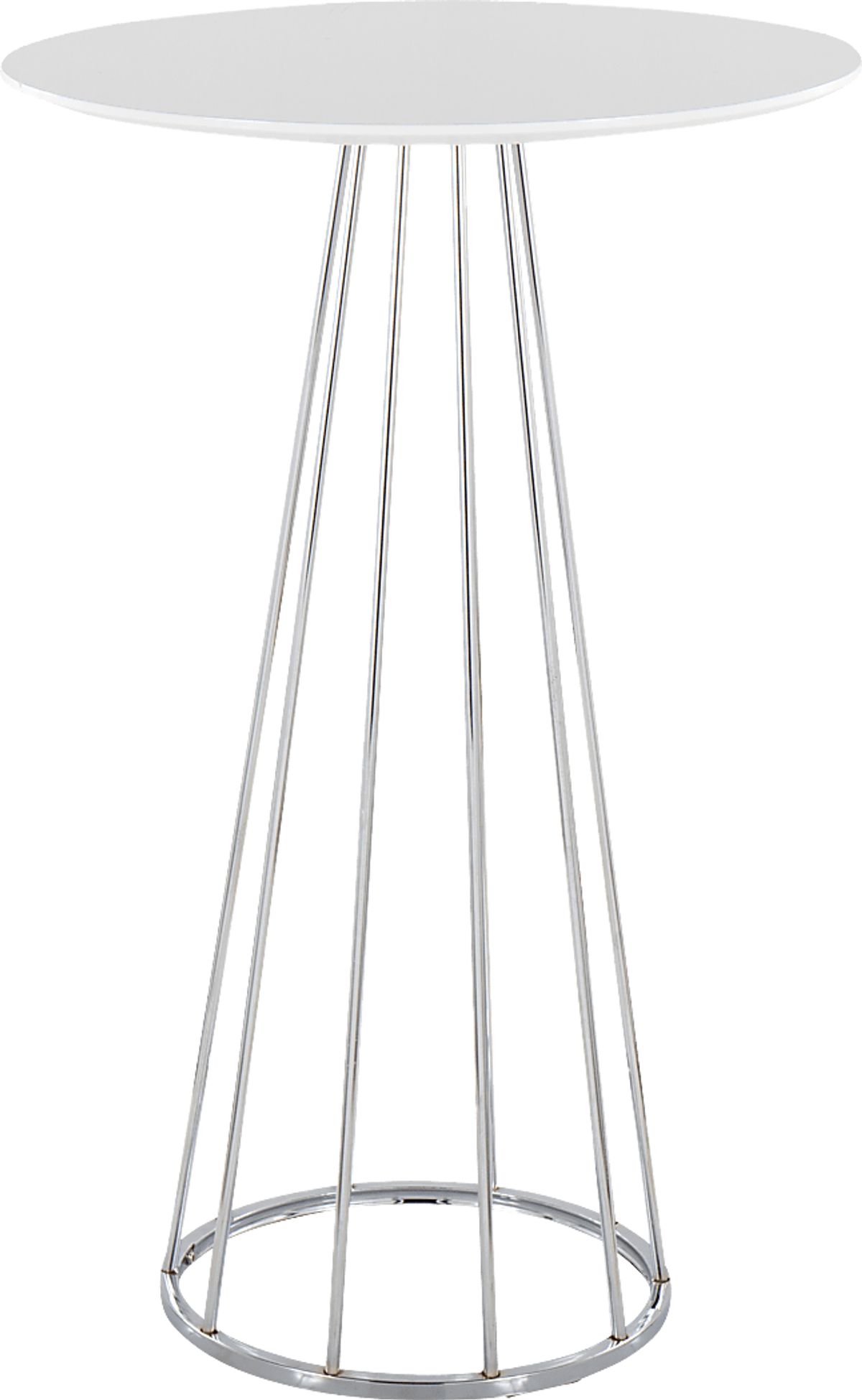 Thissa III Chrome,White Colors,Metal,White Bar Height Table | Rooms to Go