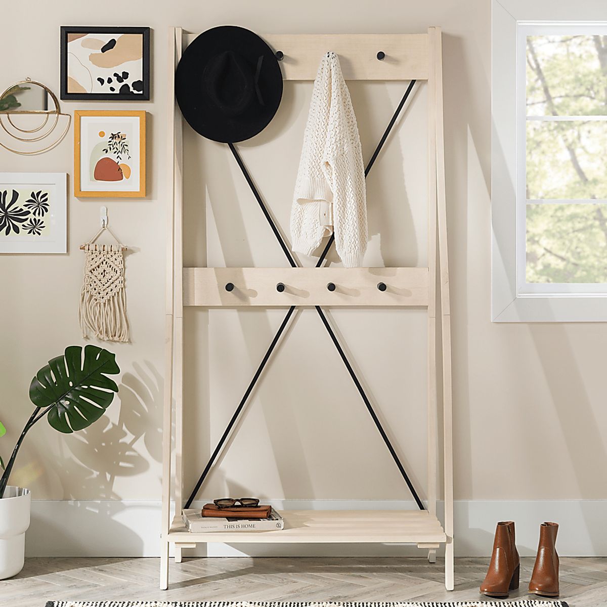 Thistlelark White Colors,White Hall Tree | Rooms to Go