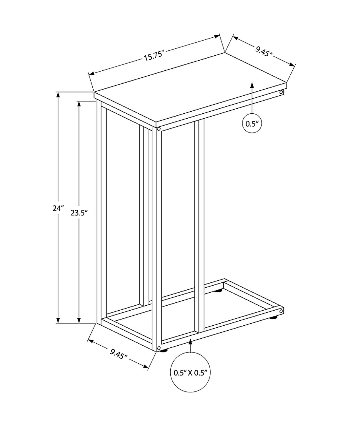 Thornewood Brown Dark Wood Side Table | Rooms to Go