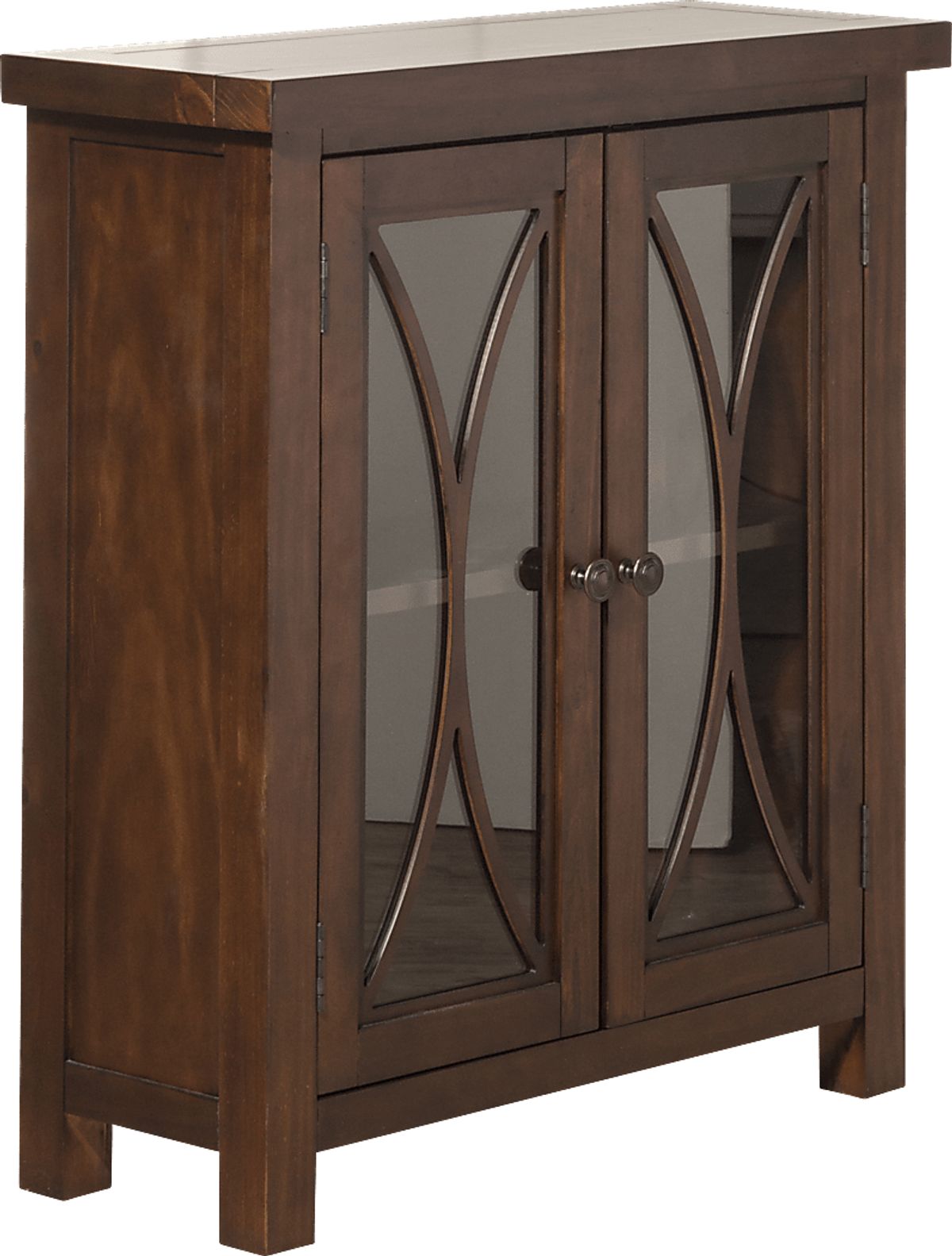 Tiflin Mahogany Dark Wood 2 Door Accent Cabinet | Rooms to Go