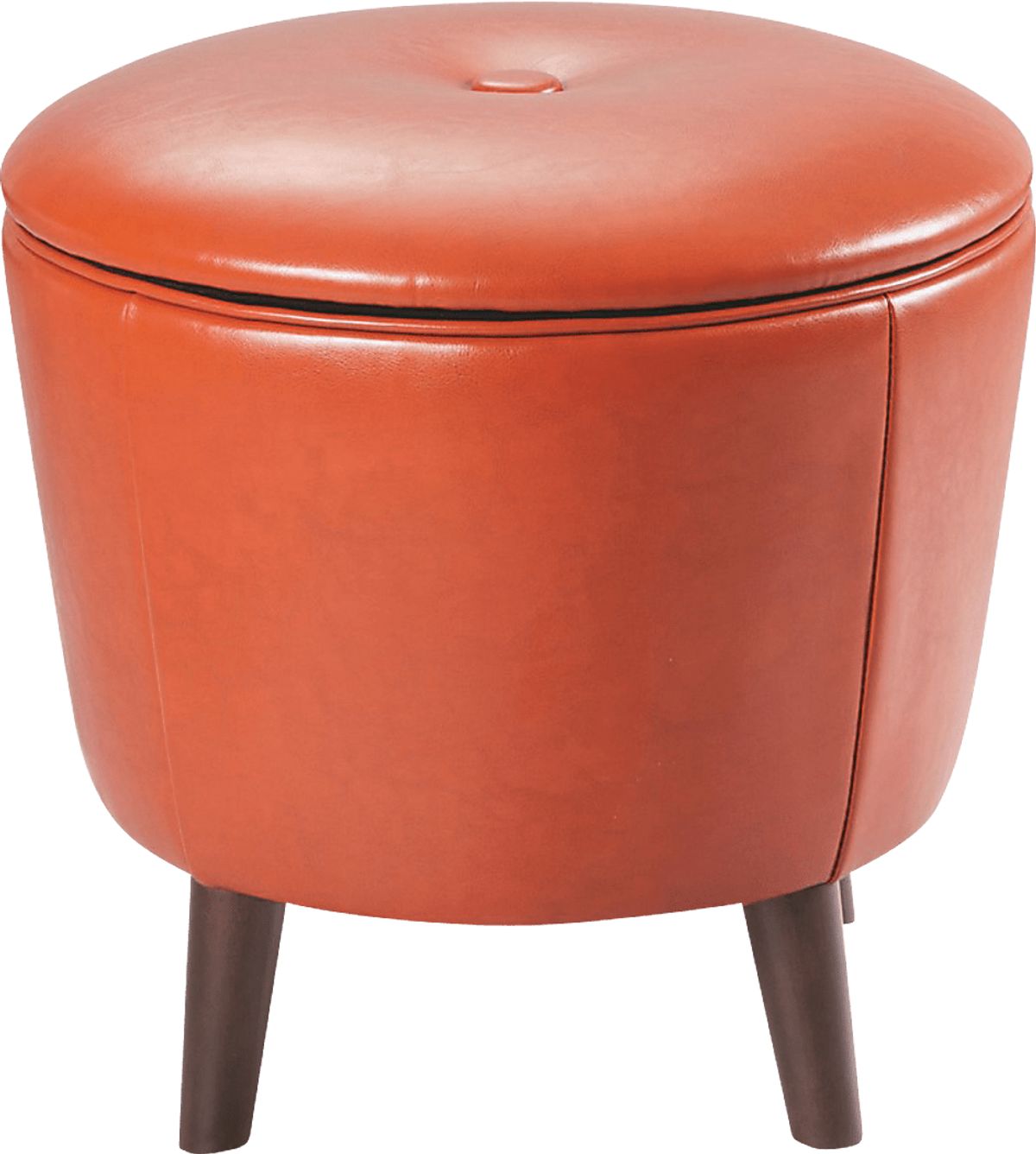 Tilgham Orange Orange,Red Polyurethane Fabric Ottoman | Rooms to Go