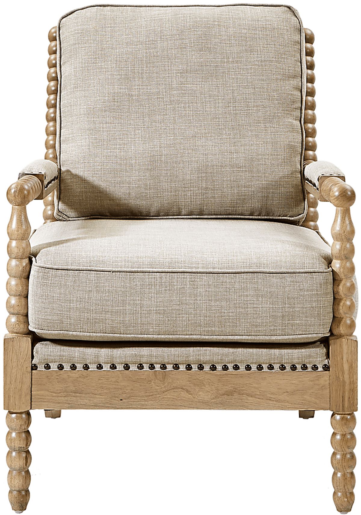 Tillary Taupe Beige Polyester Fabric Accent Chair | Rooms to Go