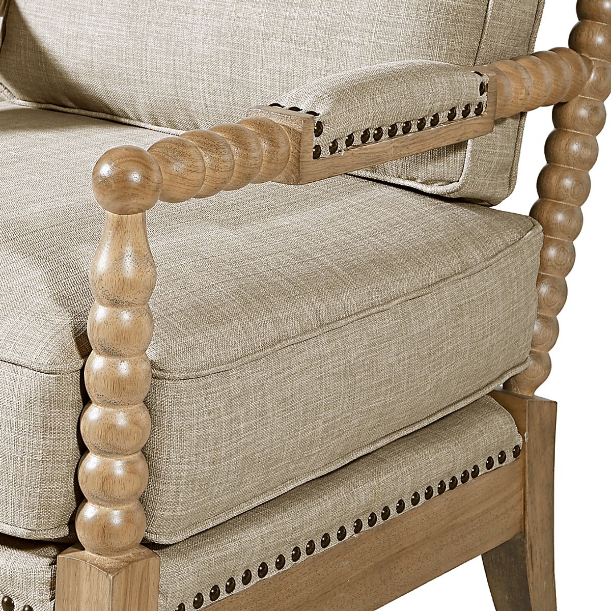 Tillary Taupe Beige Polyester Fabric Accent Chair | Rooms to Go