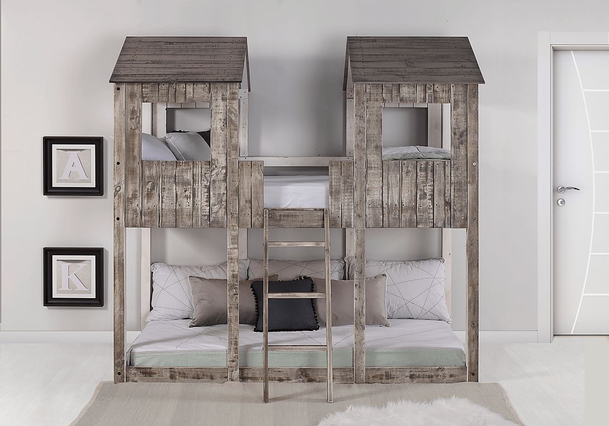 Timber Hideaway Beige Twin/Twin Bunk Bed - Rooms To Go