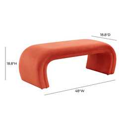 Timwood Rust Red Polyester Fabric Bench | Rooms to Go