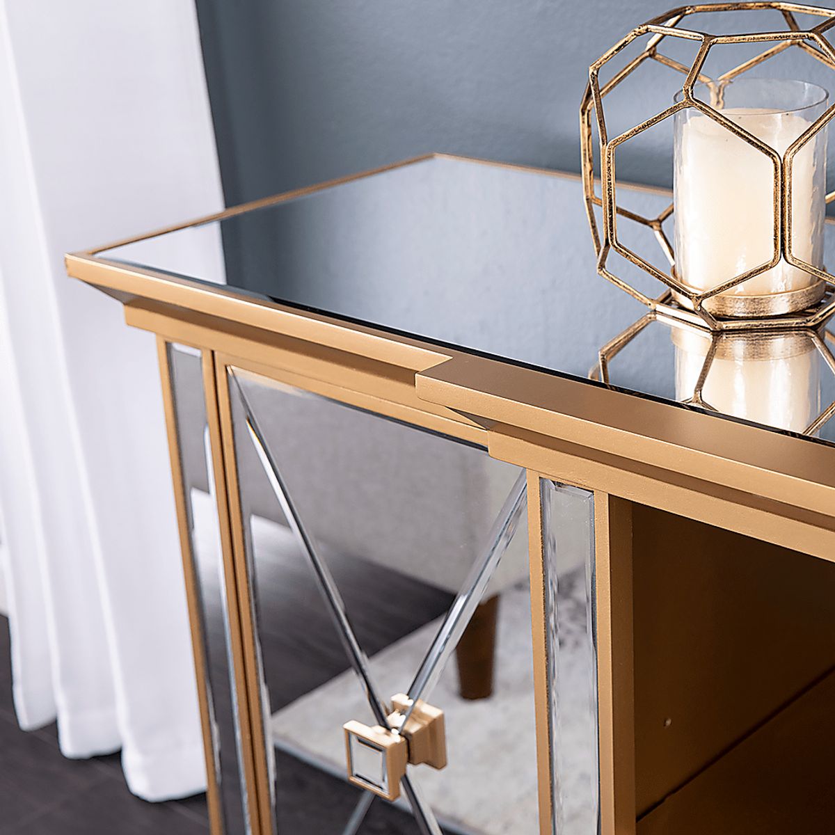 Tingdale Gold Colors,Metal Console | Rooms to Go