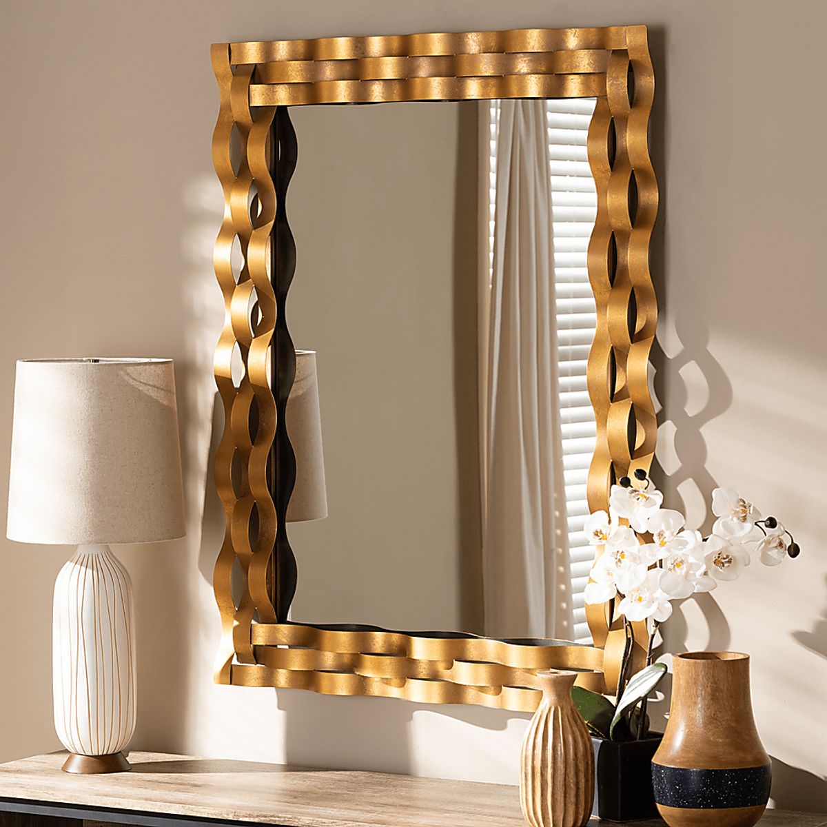 Tira Gold Colors,Metal Mirror | Rooms to Go