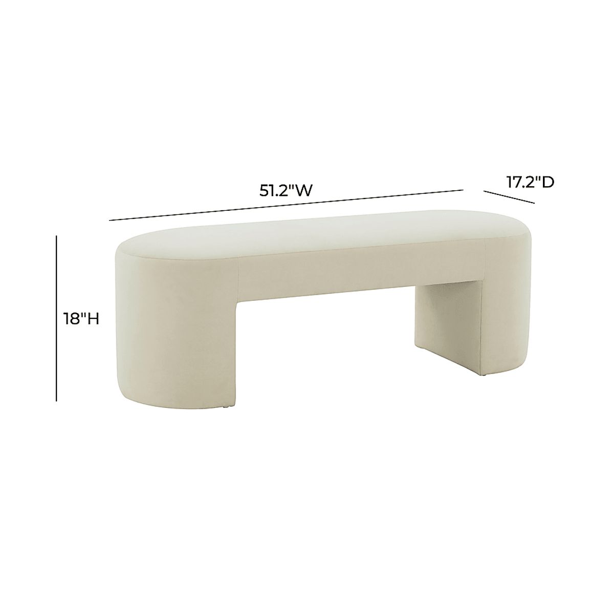 Tirso Beige Polyester Fabric Accent Bench | Rooms to Go