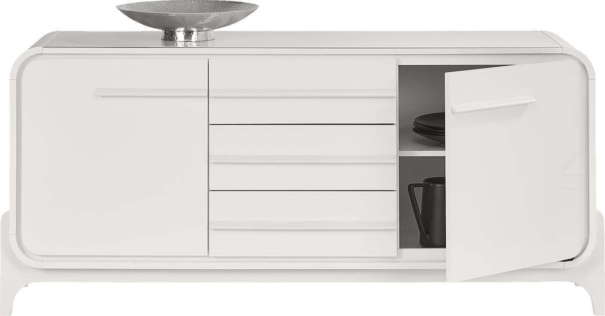 Tobian White Buffet Server - Rooms To Go