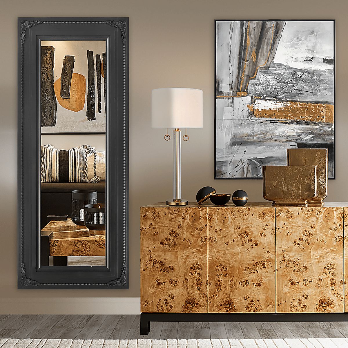 Tolman Peak Clear White Table Lamp | Rooms to Go