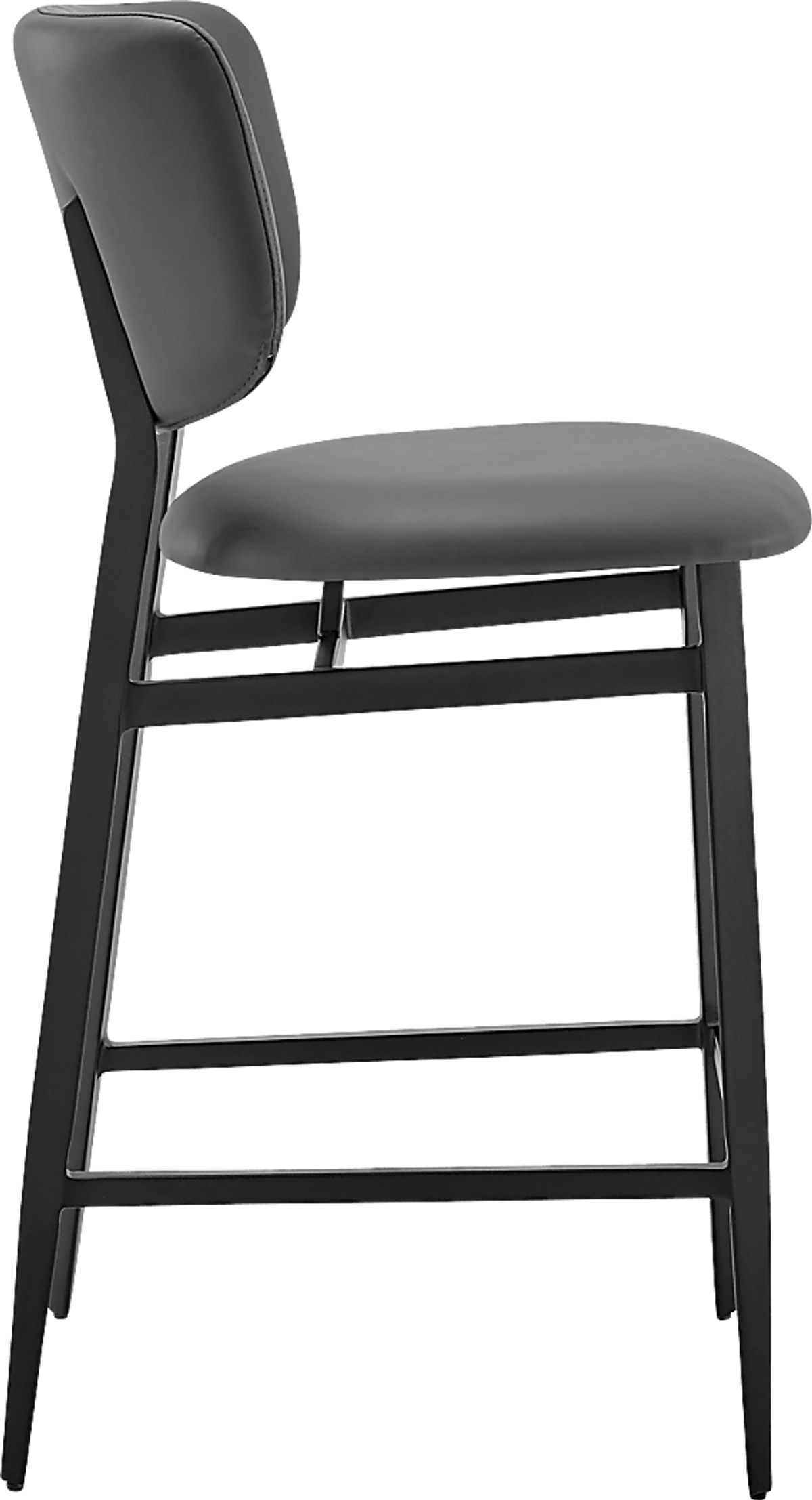 Toomerville Dark Gray Polyester,Polyvinylchloride Fabric Counter Stool ...