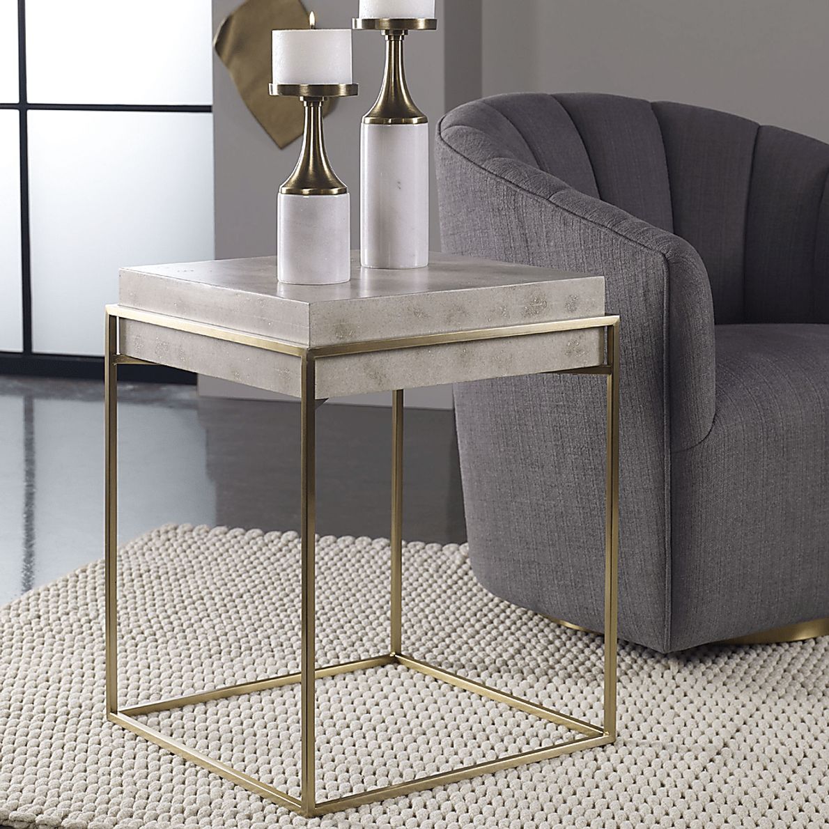 Torgerson Ivory Accent Table - Rooms To Go