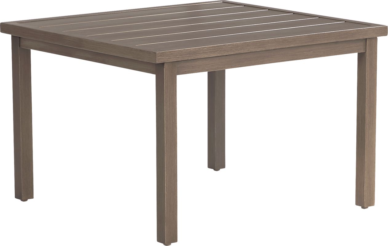 Torio 5 Pc Brown Dark Wood Silk Aluminum Outdoor Seating Set With Club ...