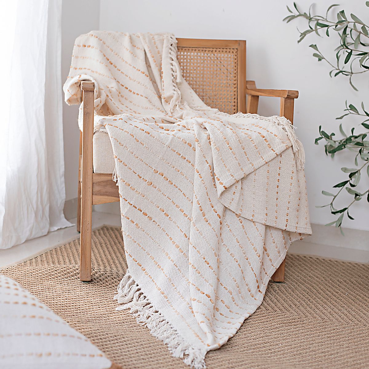 Torrent Peach Orange Throw Blanket | Rooms to Go