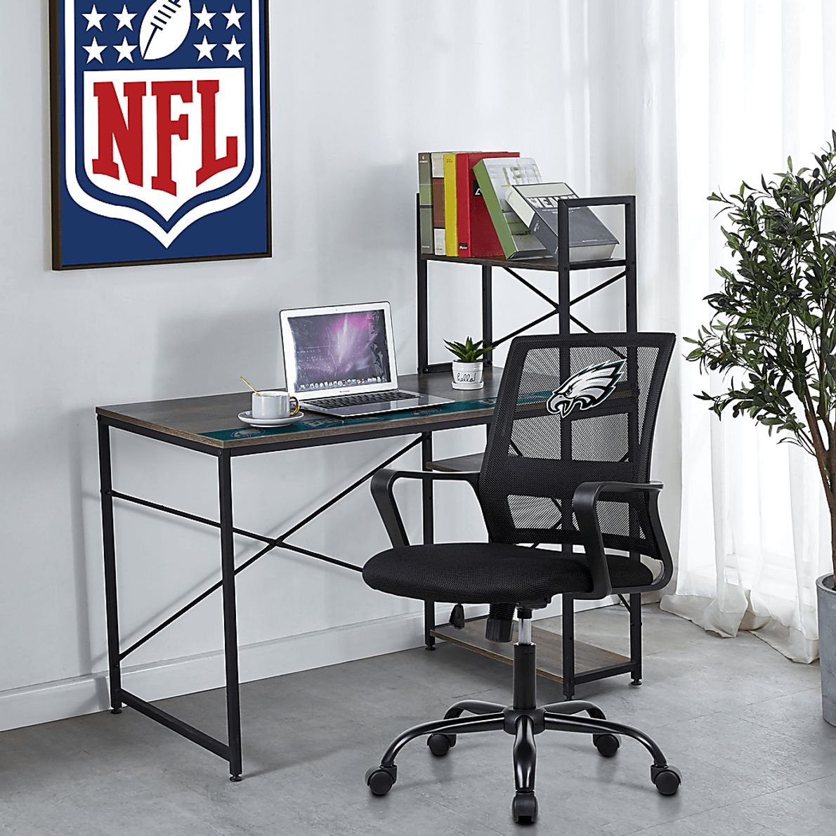 Tough Match NFL Philadelphia Eagles Black Desk Chair - Rooms To Go