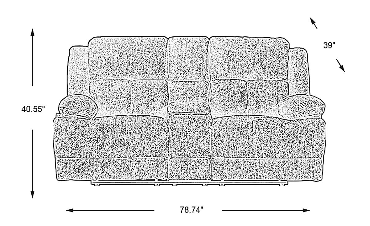 Townsend Brown Non-Power Reclining Loveseat | Rooms to Go