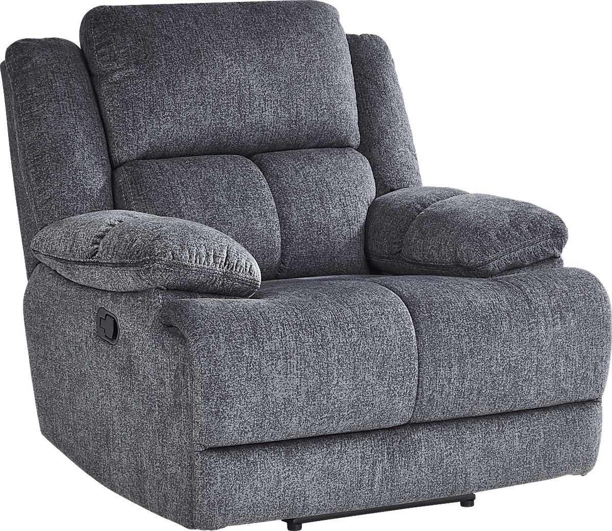 Townsend 3 Pc Gray Woven Non-Power Reclining Living Room Set With ...