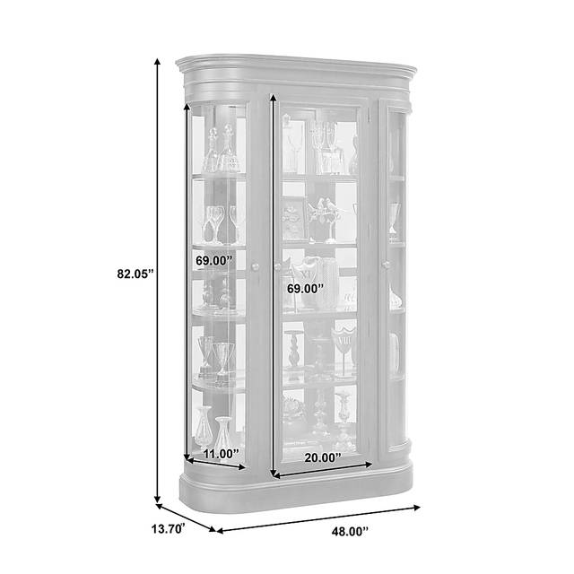 Trefney Brown Dark Wood Curio | Rooms to Go