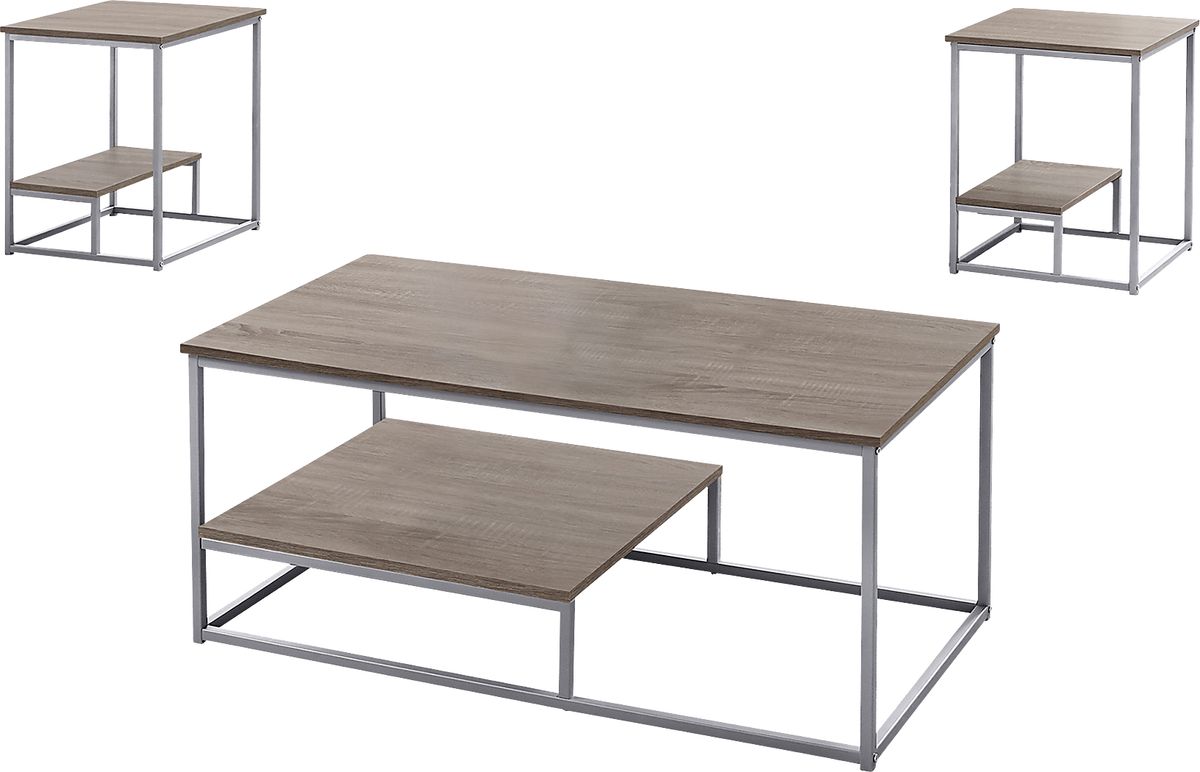 Trendal Taupe Colors,Light Wood 3 Pc Table Set | Rooms to Go