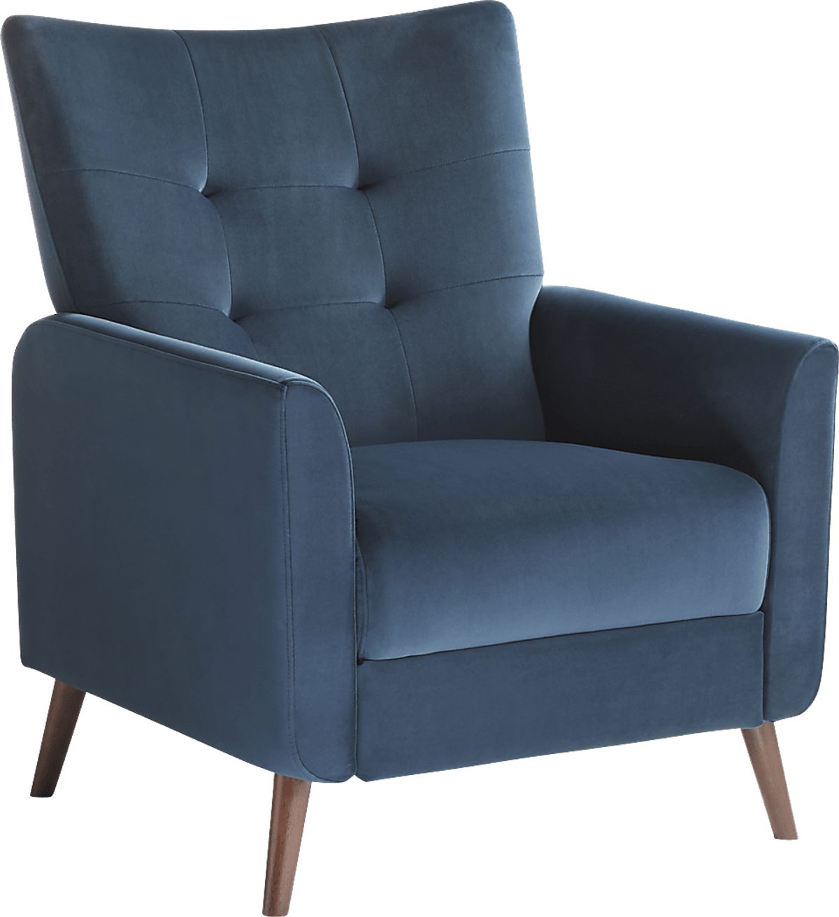 Tressa Lane Midnight Blue Microfiber Pushback Recliner | Rooms to Go