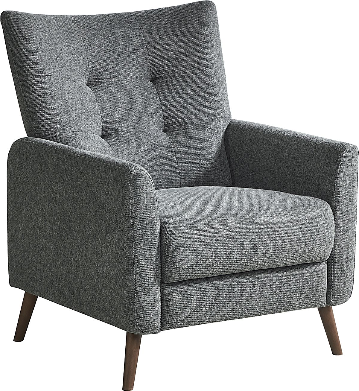 Tressa Lane Gray Textured Pushback Recliner | Rooms to Go