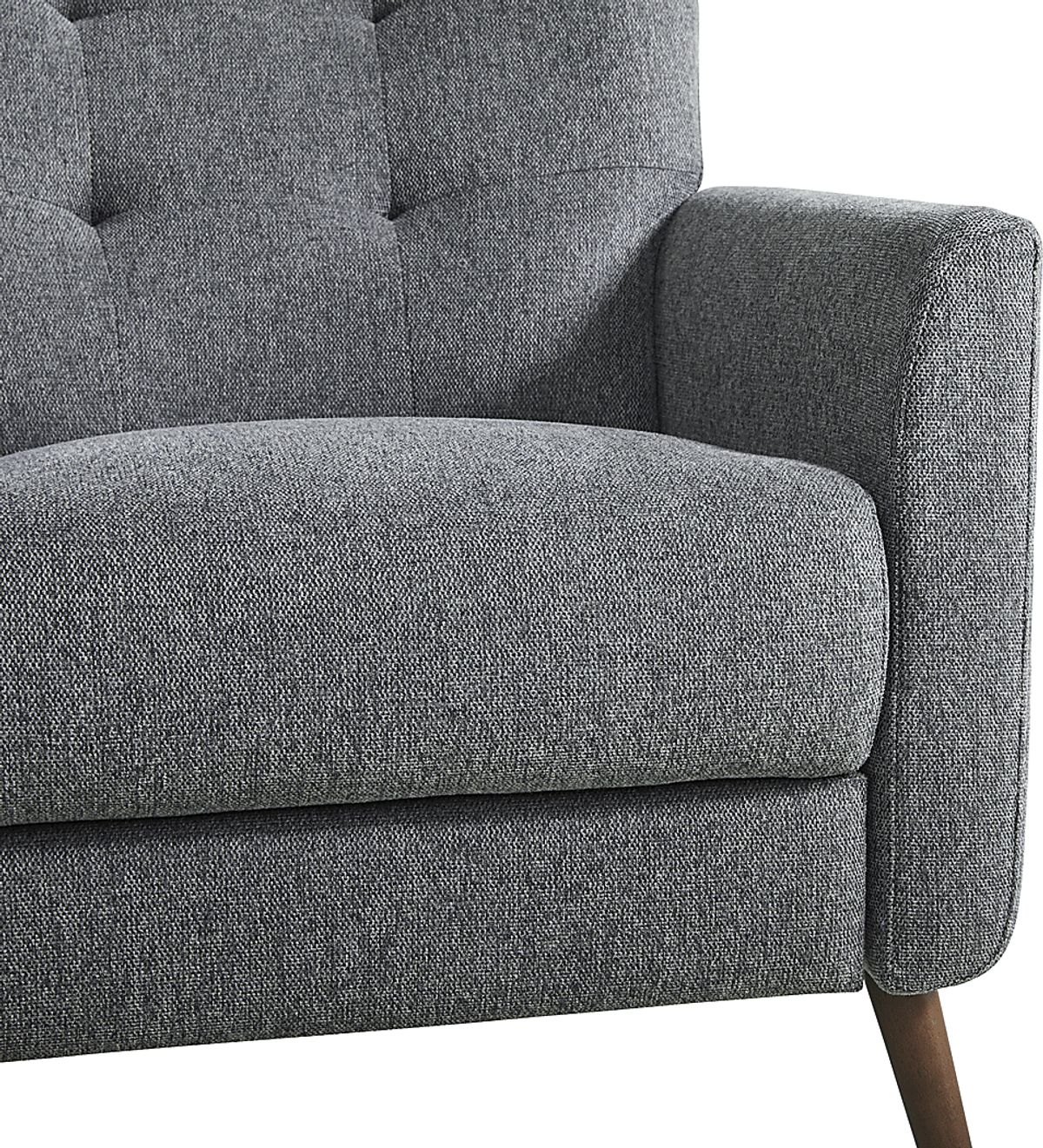 Tressa Lane Gray Textured Pushback Recliner | Rooms to Go