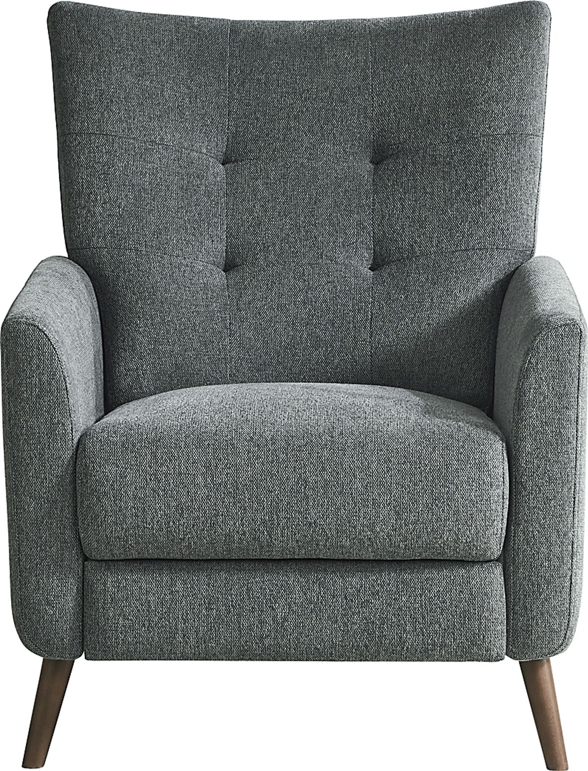 Tressa Lane Gray Textured Pushback Recliner | Rooms to Go