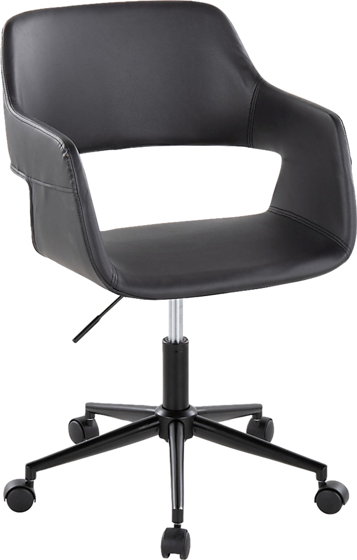 Triece Stainless Steel Metal Black Polyester Fabric Desk Chair | Rooms ...