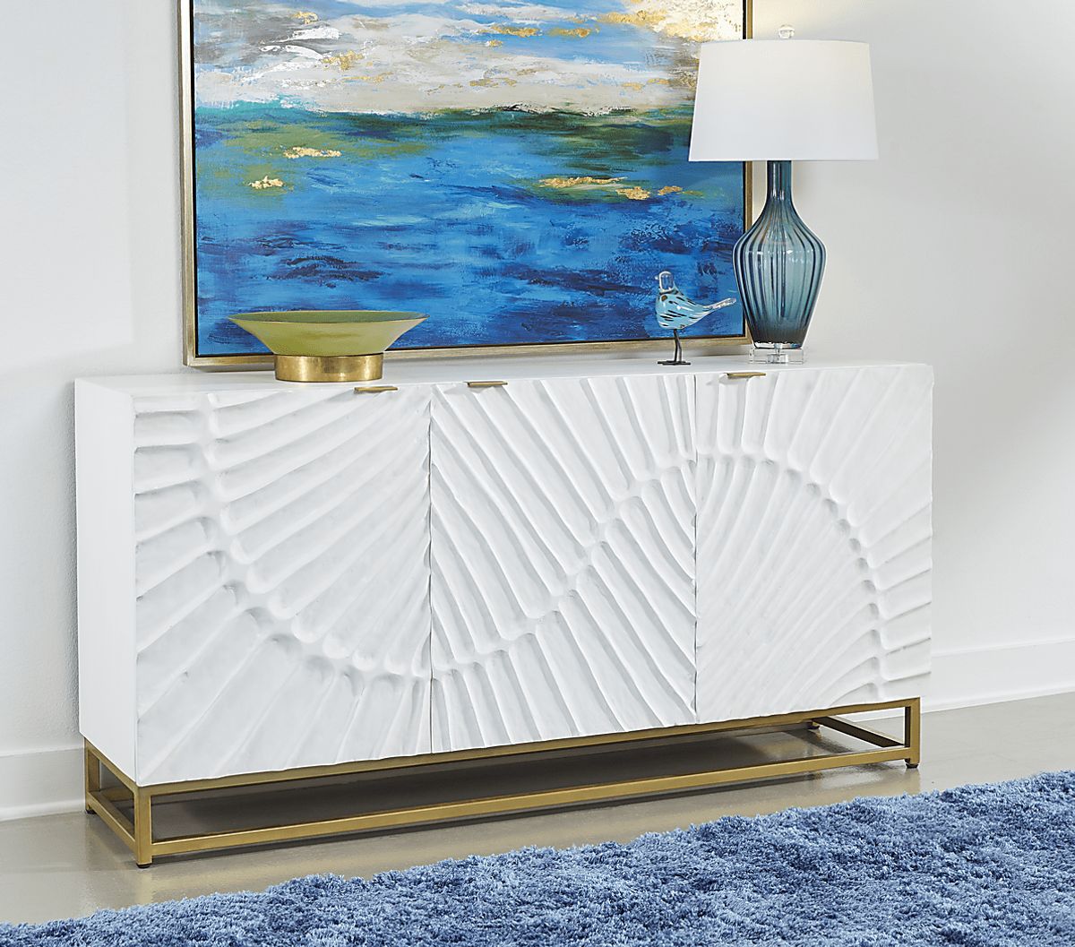 Trillium White Colors,White Credenza | Rooms to Go