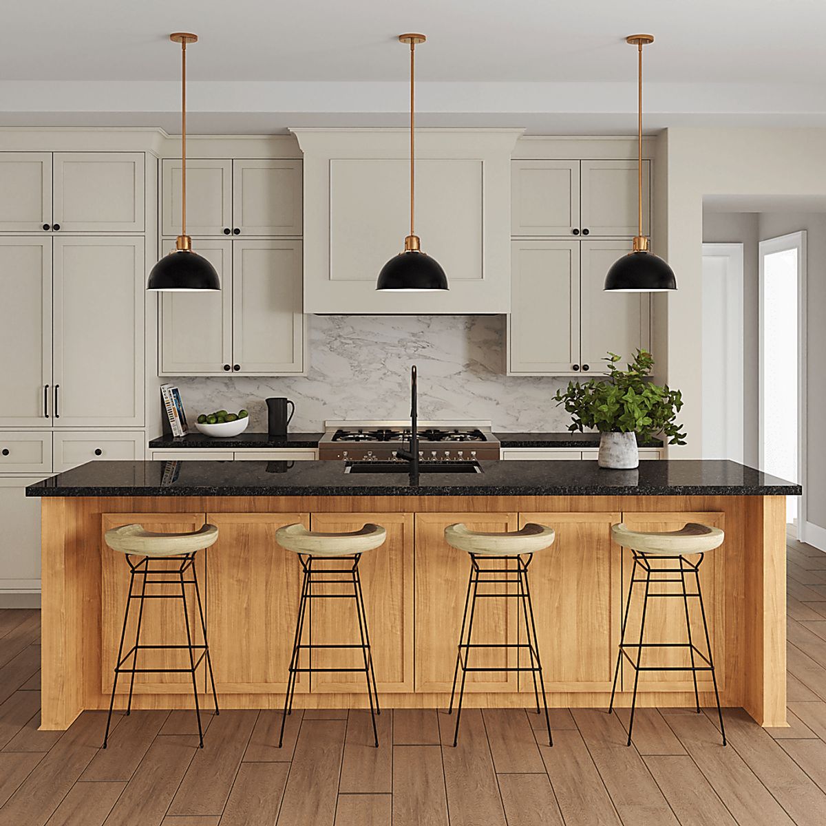 Trimaran Trail Gold Yellow Pendant | Rooms to Go