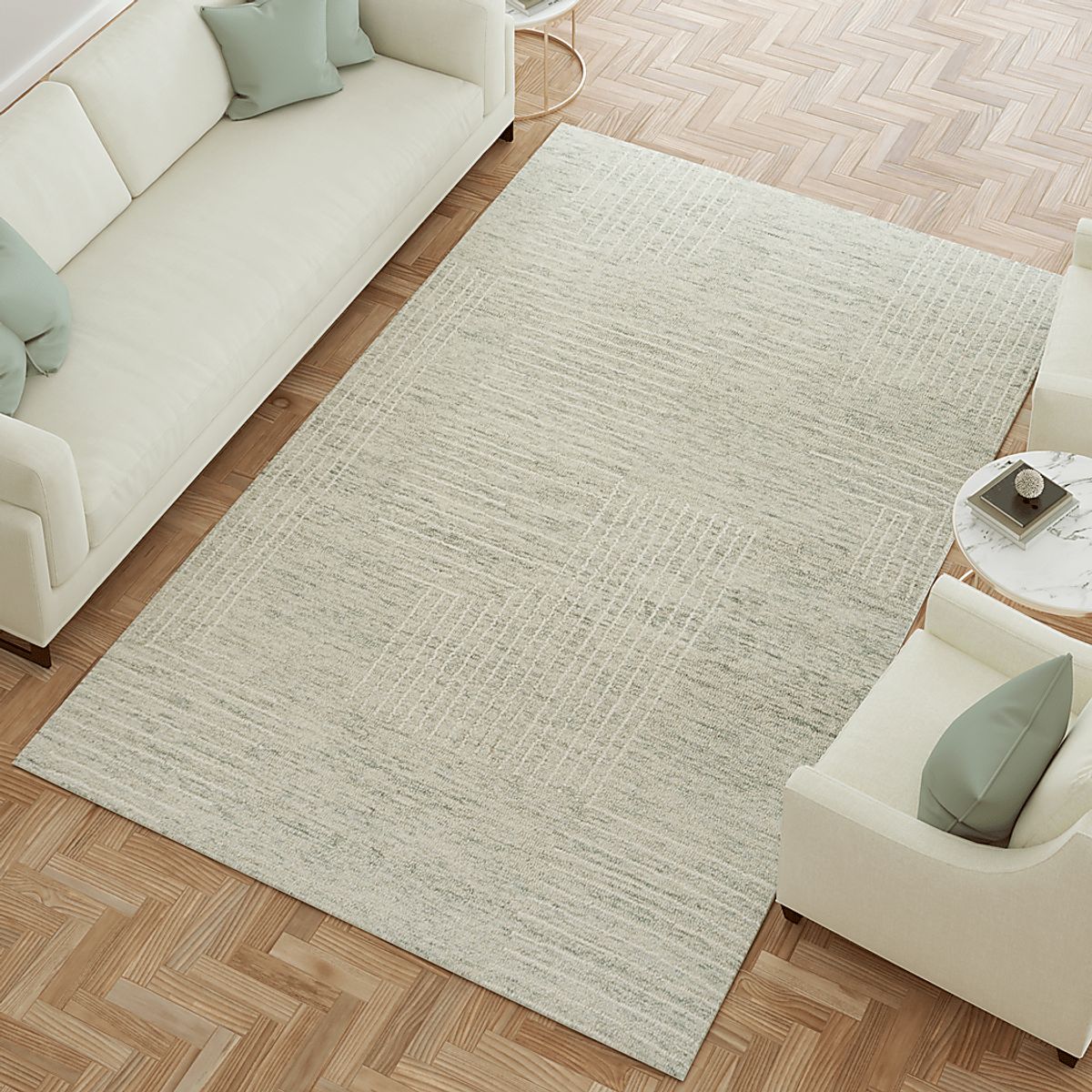 Troan Teal Blue,Green Rug | Rooms to Go