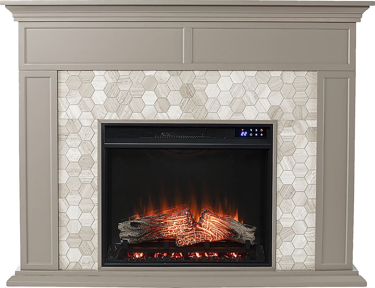 Tronewood IV Gray 50" Console, With Electric Fireplace | Rooms to Go