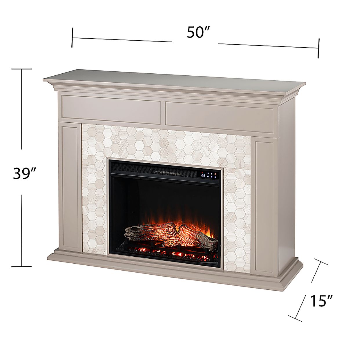 Tronewood IV Gray 50" Console, With Electric Fireplace | Rooms to Go
