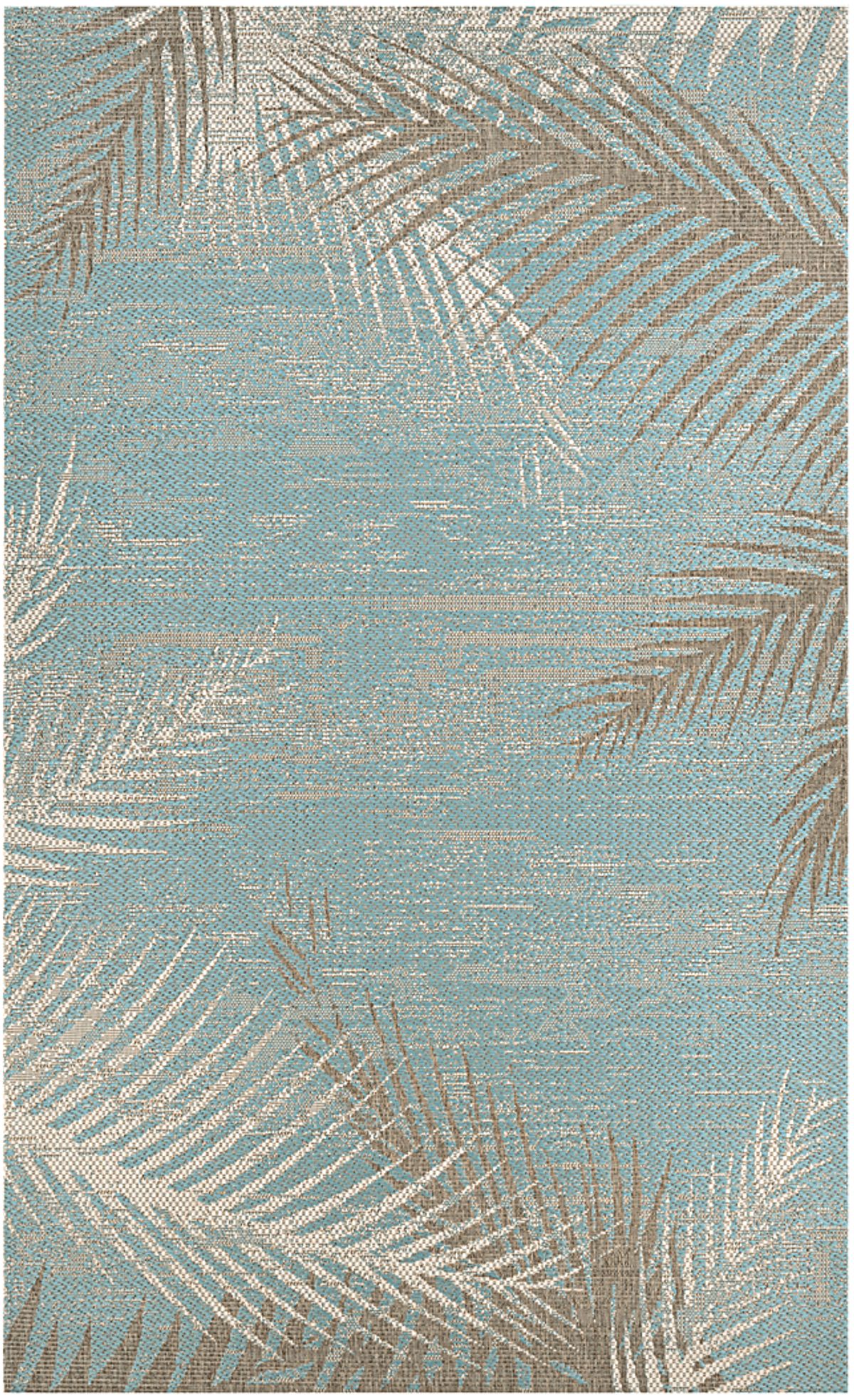 Tropical Tide Aqua 7'10 x 10'9 Indoor/Outdoor Rug - Rooms To Go