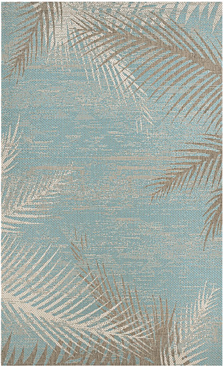 Tropical Tide Aqua Blue Outdoor Rug - Rooms To Go