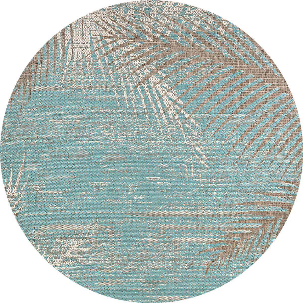 Tropical Tide Aqua Blue Outdoor Rug | Rooms to Go